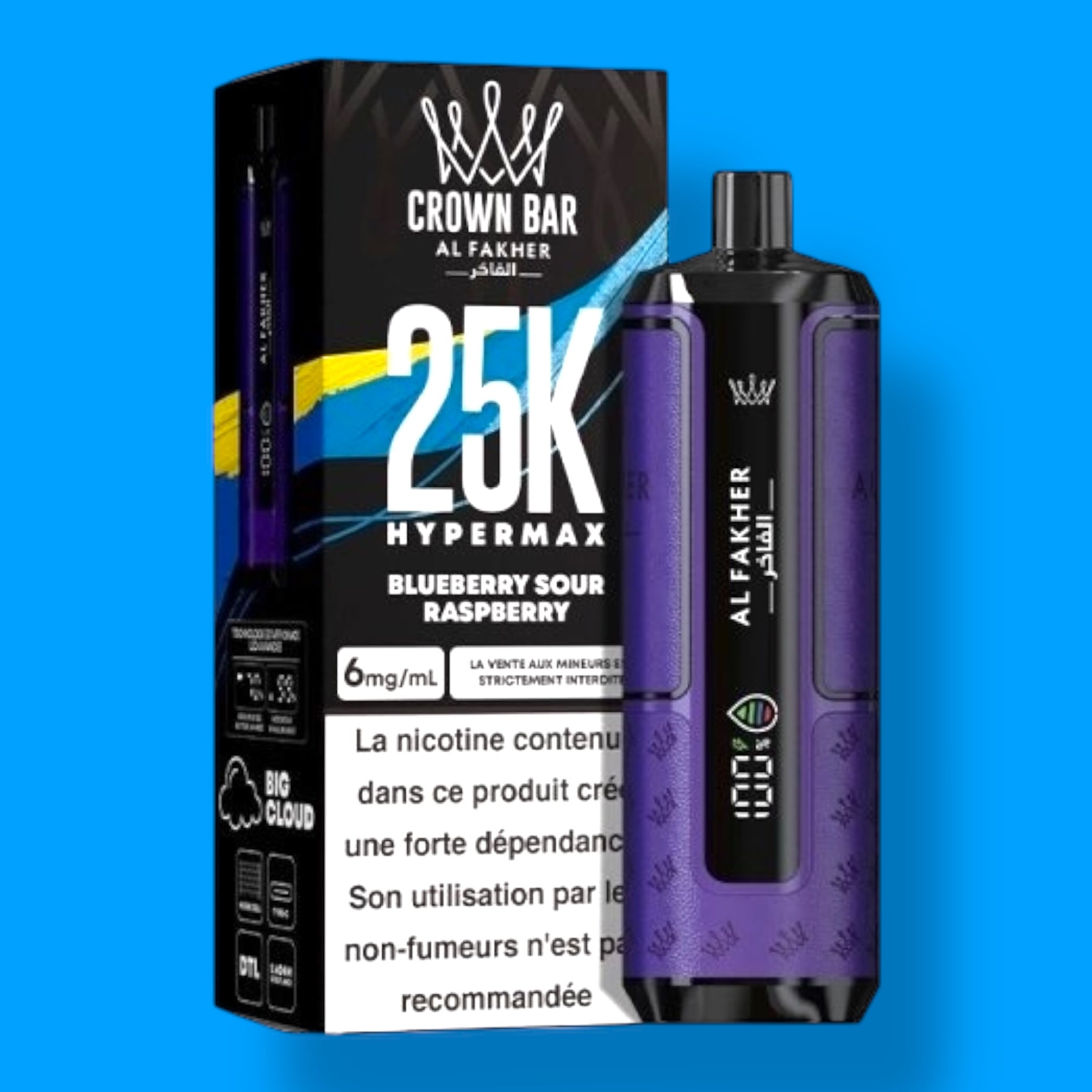 Puff Al Fakher 25K – Hyper Max Crown Bar | 25 000 bouffées